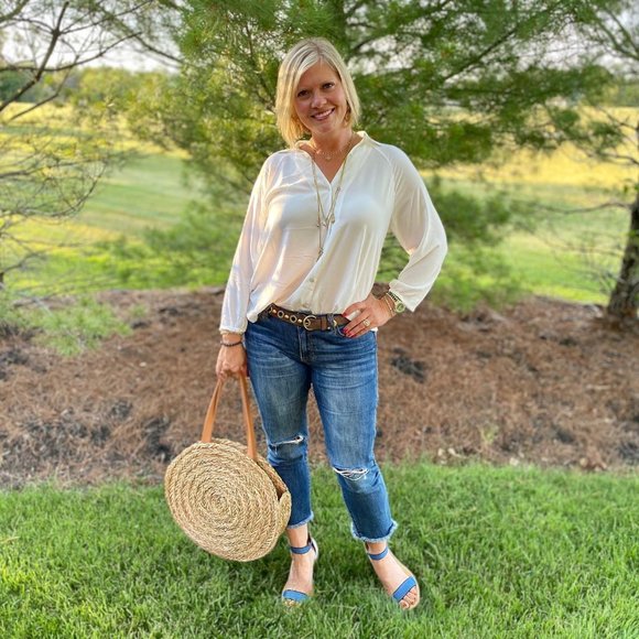 CAbi | Tops | Cabi 575 The Ideal Buttonup White Blouse Spring 220 ...